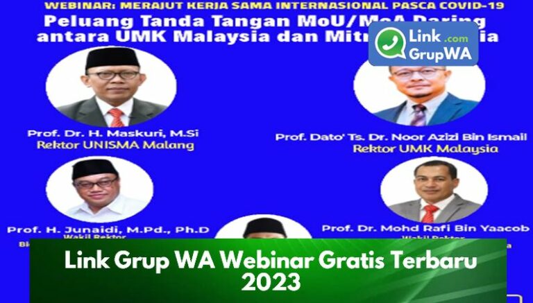 Link Grup WA Info Webinar Gratis Terbaru 2023 - LinkGrupWA